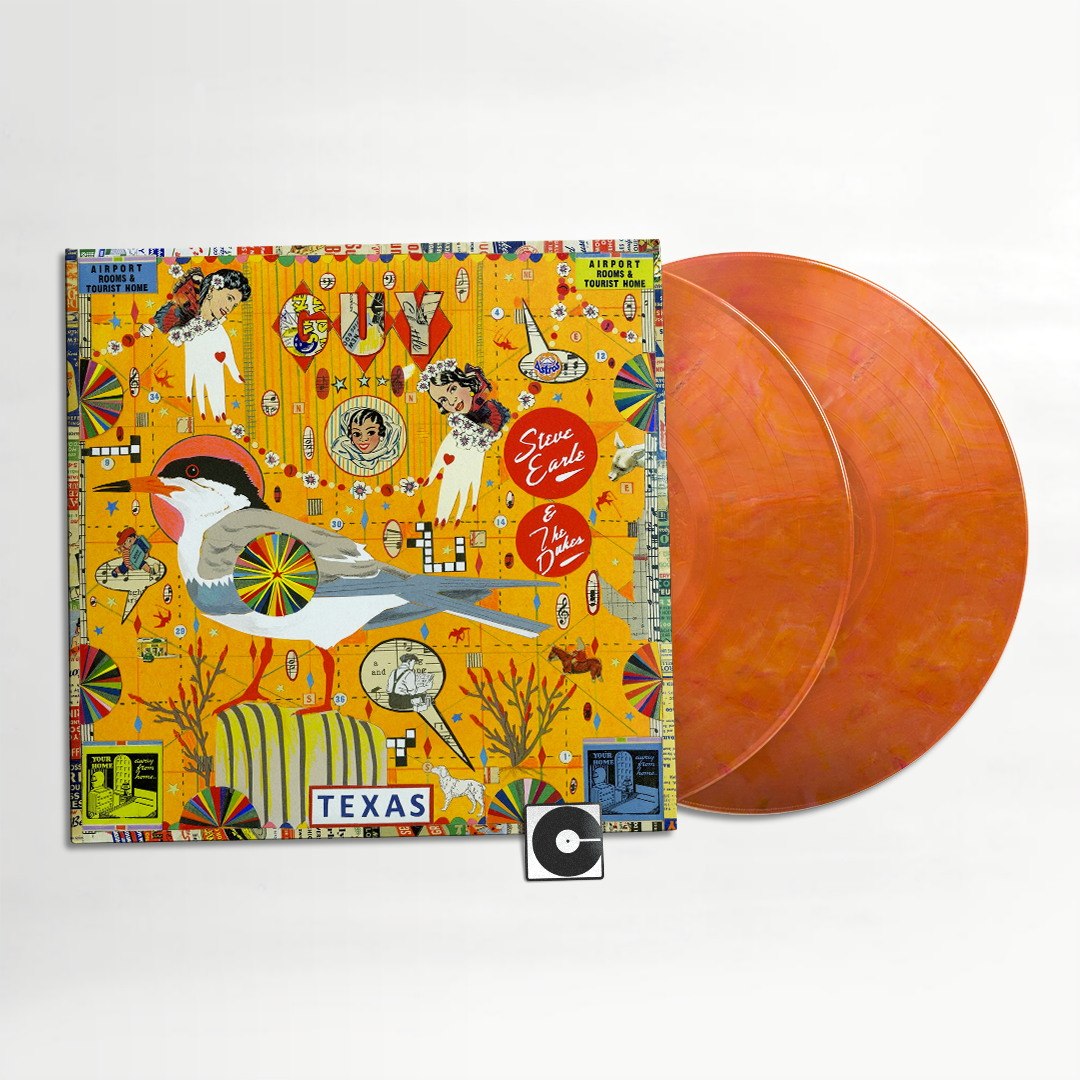 Steve Earle & The Dukes - "Guy" Orange & Red Swirl – ComebackVinyl.com